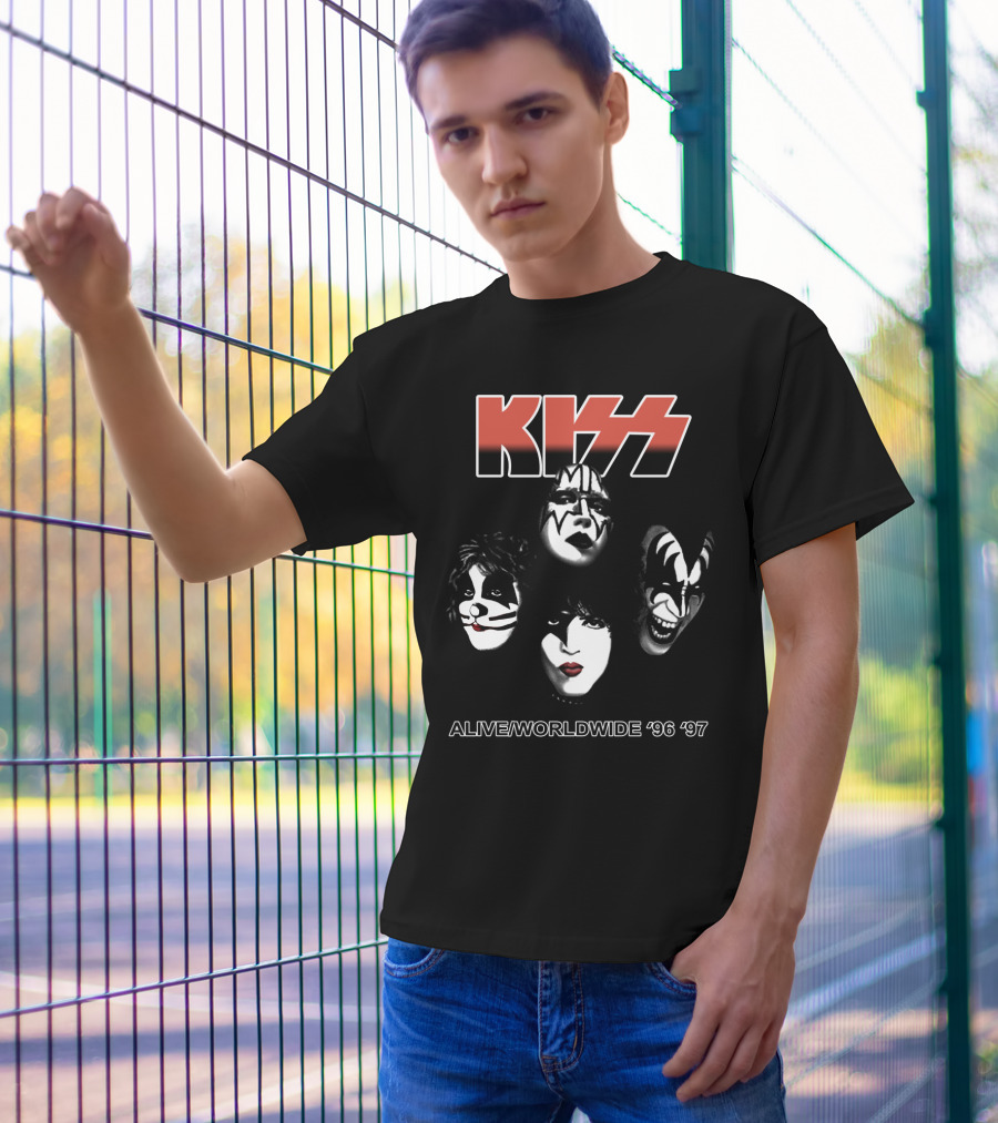 Kiss Alive/Worldwide '96 '97 Tour Faces T-Shirt