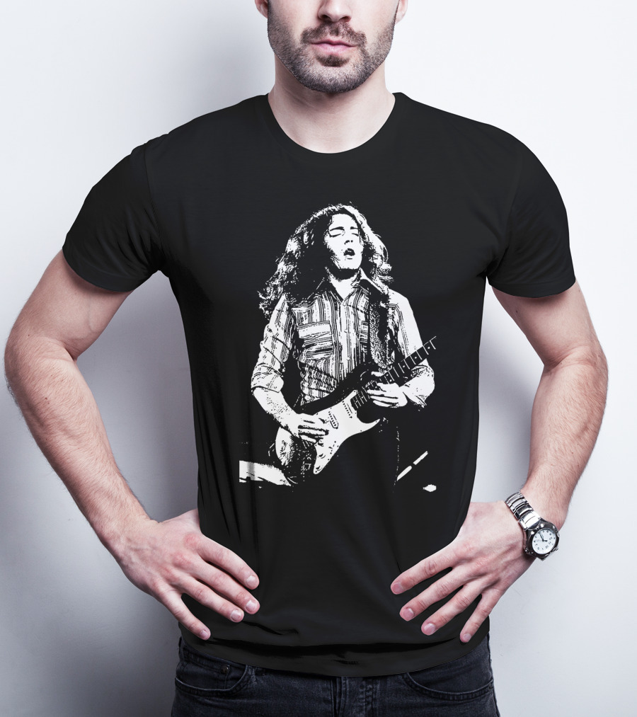 Rory Gallagher Guitarist Vintage Retro Style T-Shirt