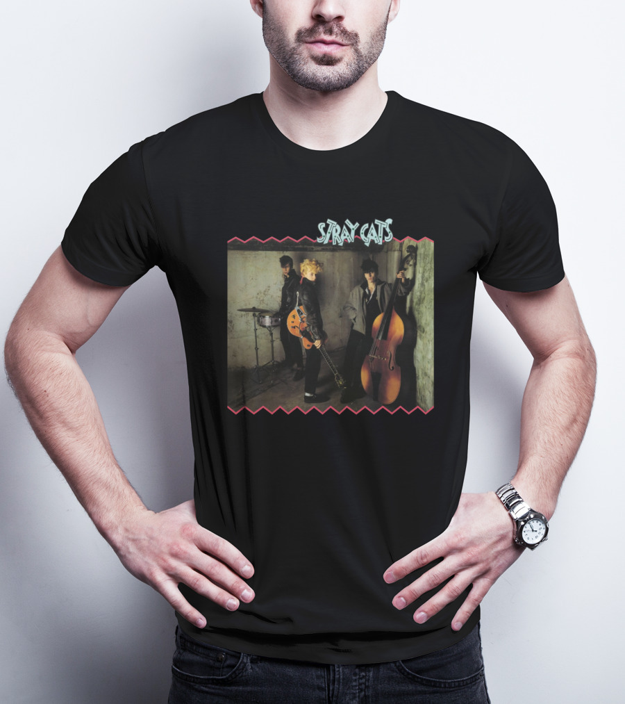 Stray Cats Rockabilly Trio With Instruments T-Shirt