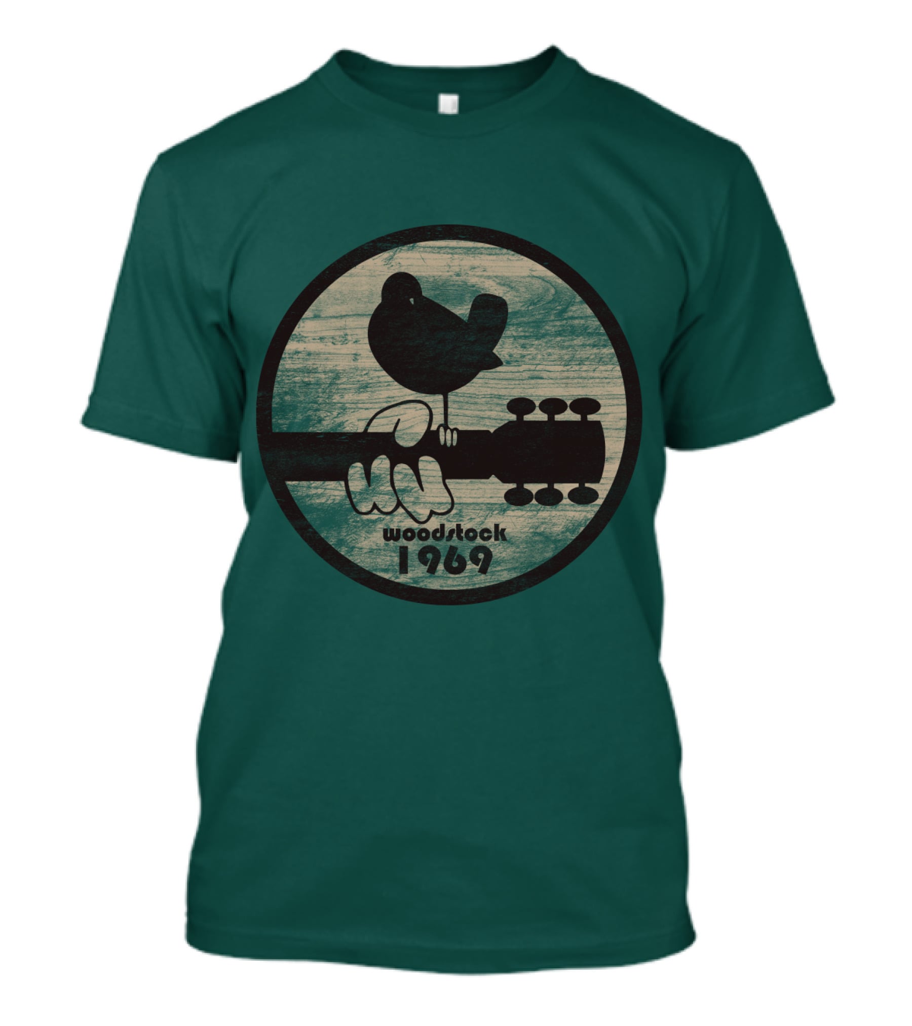 Woodstock 1969 Vintage Bird On Guitar T-Shirt