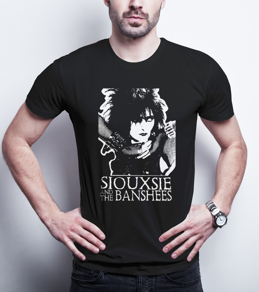 Siouxsie And The Banshees Black And White T-Shirt