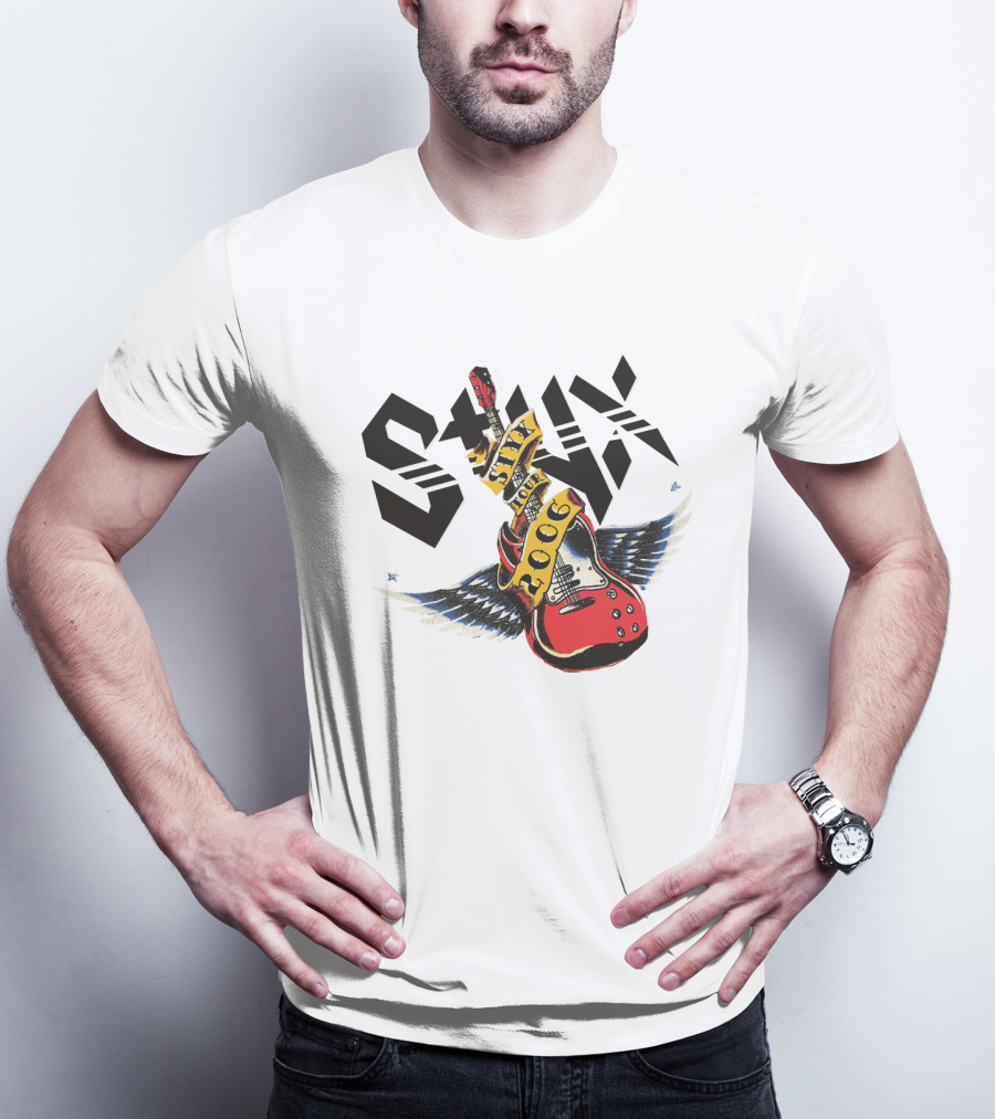 Styx Tour 2006 Winged Guitar T-Shirt