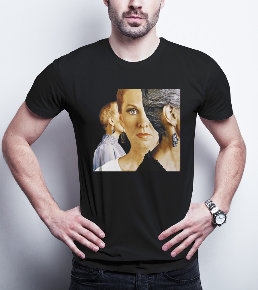 Surreal Split Face Portrait Fashion T-Shirt