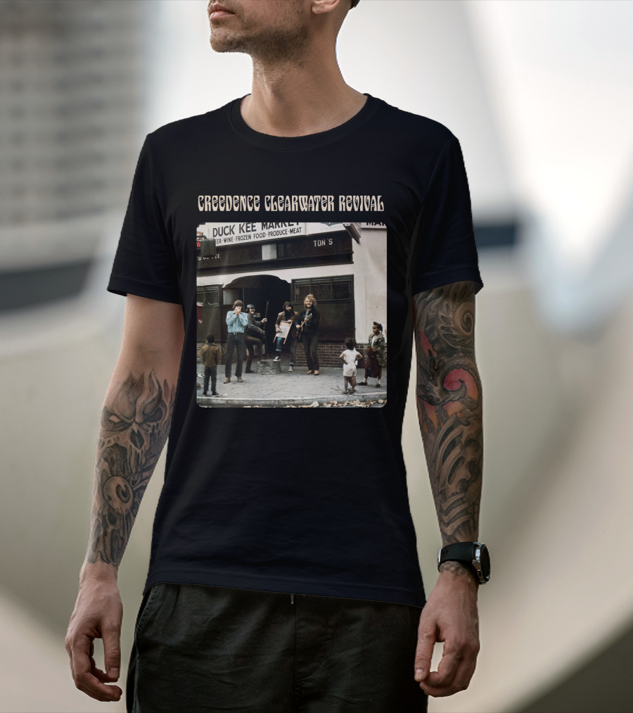 Creedence Clearwater Revival Street Performance Scene At Duck Kee Market T-Shirt