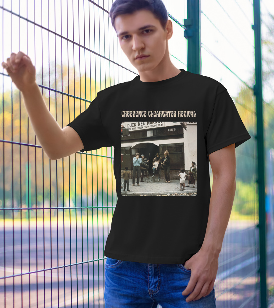 Creedence Clearwater Revival Street Performance Scene At Duck Kee Market T-Shirt