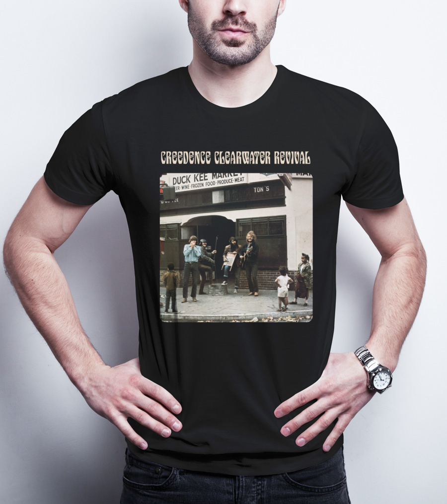 Creedence Clearwater Revival Street Performance Scene At Duck Kee Market T-Shirt
