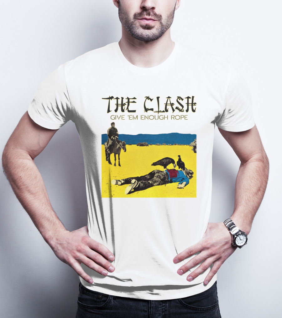 The Clash Give 'Em Enough Rope Album Cover Art With Desert Scene T-Shirt