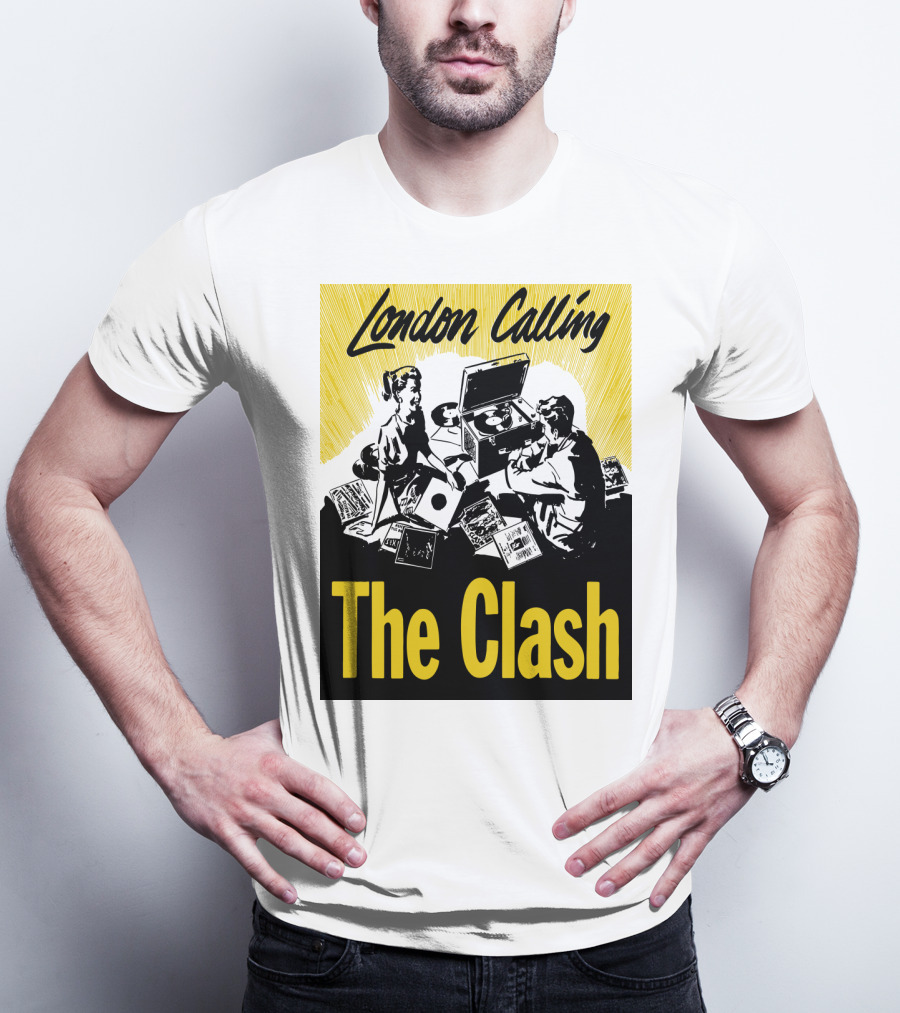 London Calling The Clash Record Player Scene T-Shirt