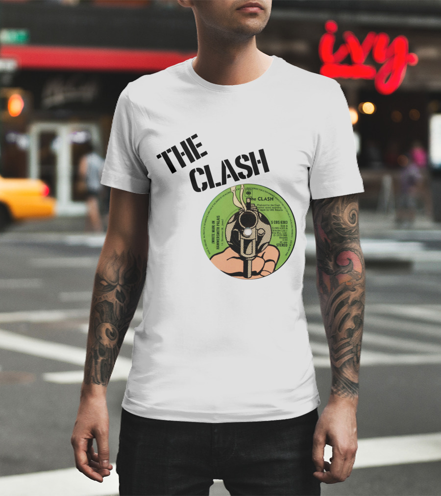 The Clash White Man In Hammersmith Palais Record Label T-Shirt