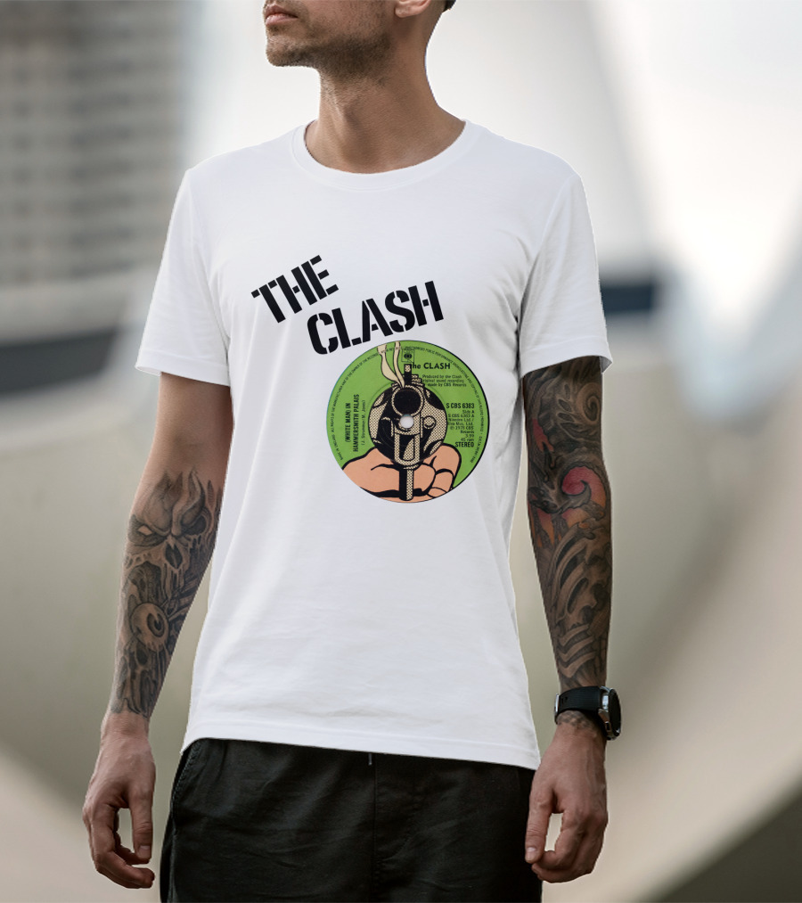 The Clash White Man In Hammersmith Palais Record Label T-Shirt