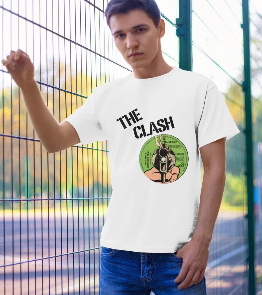 The Clash White Man In Hammersmith Palais Record Label T-Shirt