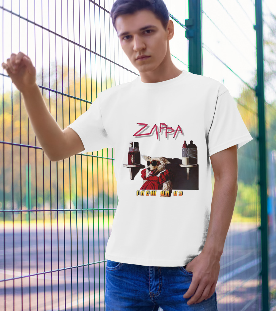 Zappa Them Or Us Dog In Sunglasses With Ketchup And Mustard T-Shirt