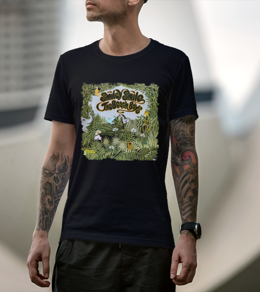 Smile Smile The Beach Boys Jungle Animals Jungle Scene T-Shirt