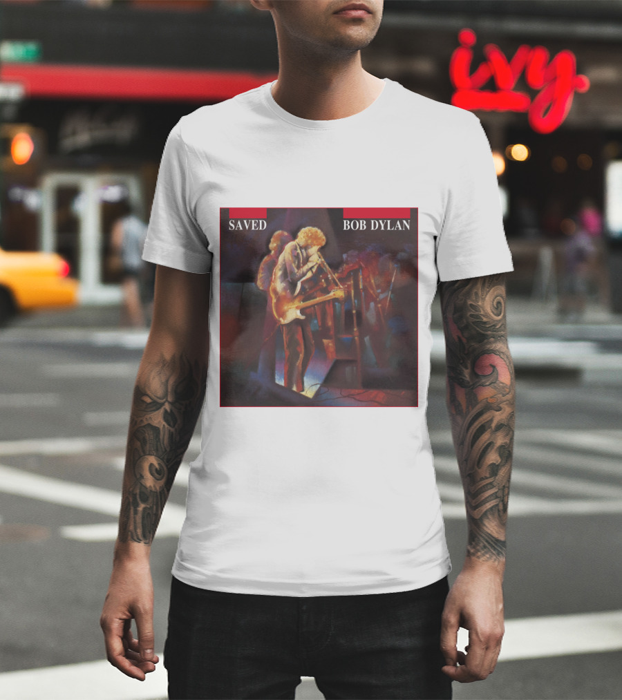 Bob Dylan Saved Live Performance Artwork T-Shirt