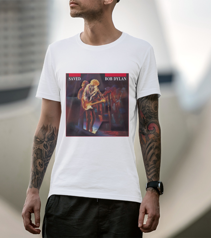 Bob Dylan Saved Live Performance Artwork T-Shirt