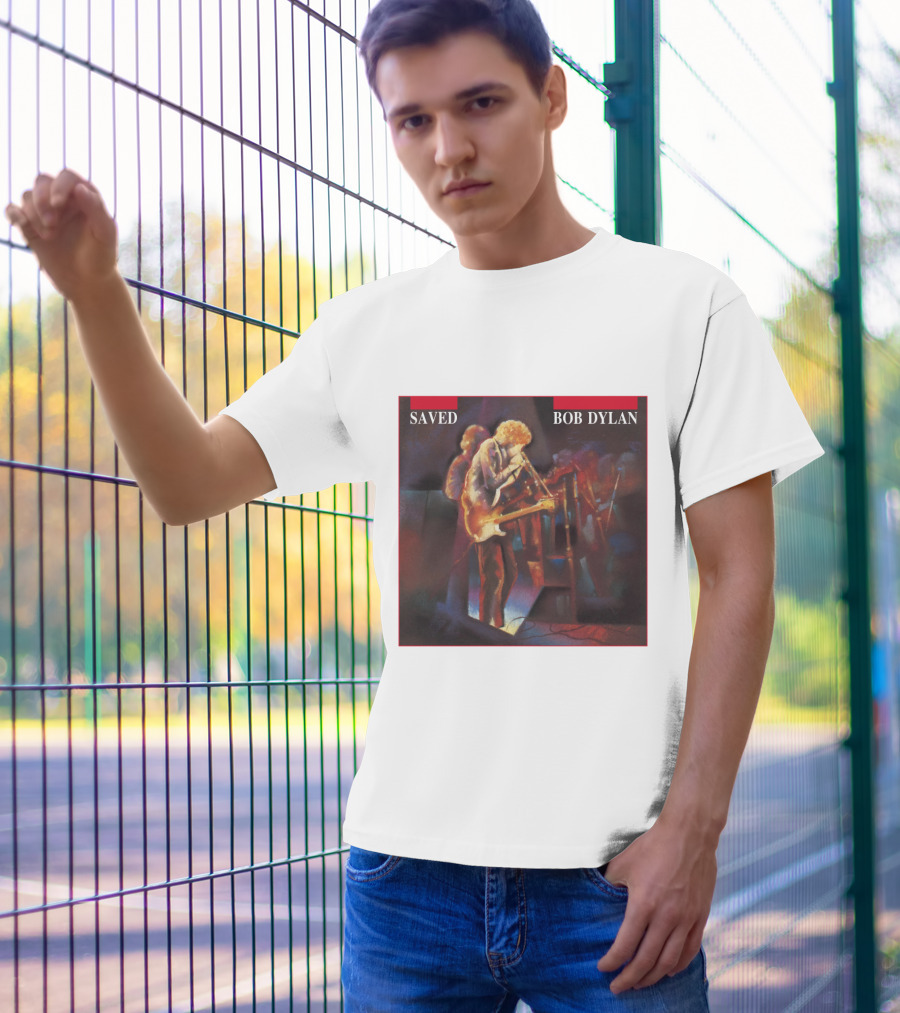 Bob Dylan Saved Live Performance Artwork T-Shirt