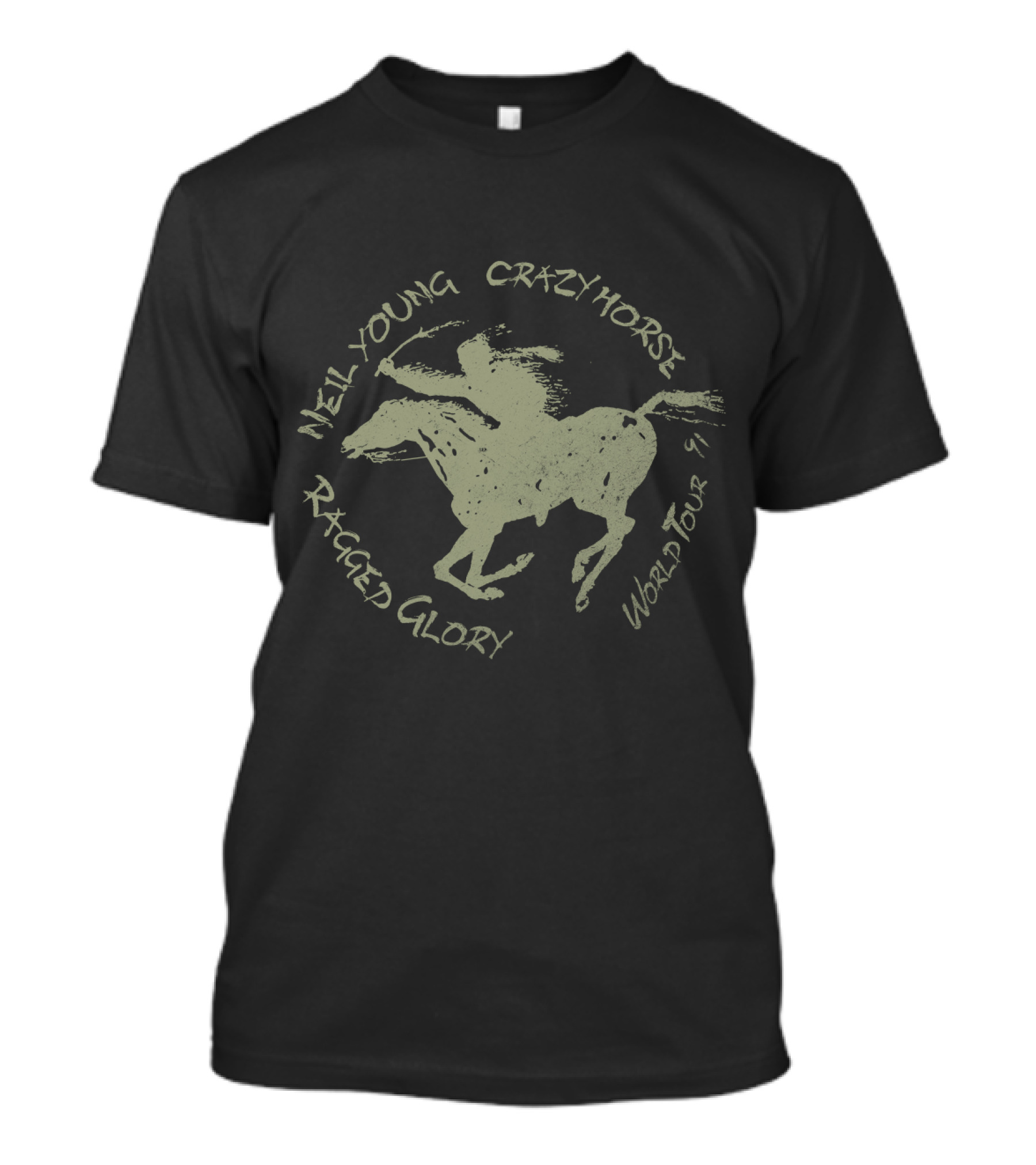 Neil Young Crazy Horse Ragged Glory World Tour T-Shirt