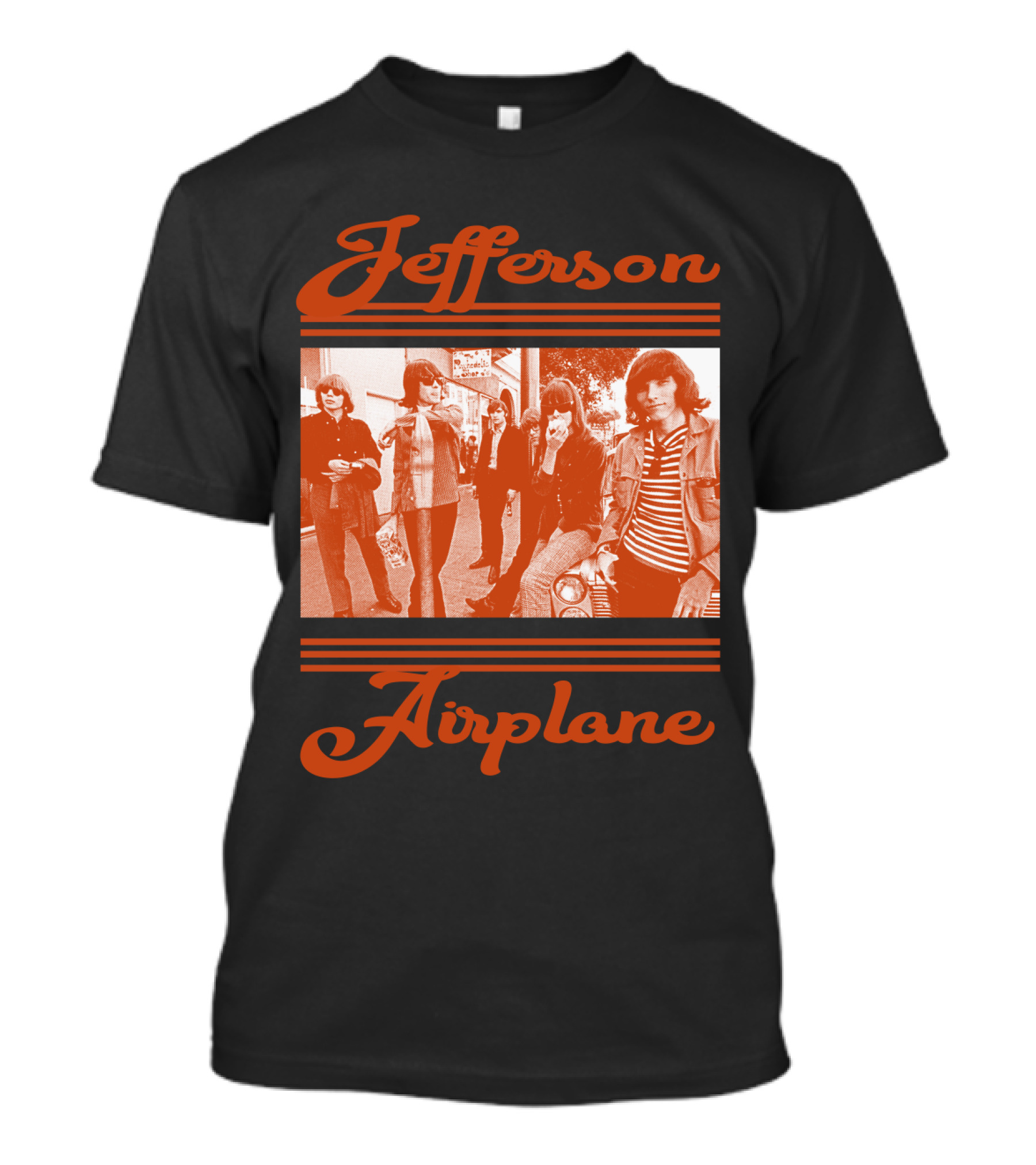 Jefferson Airplane Retro Band Photo T-Shirt