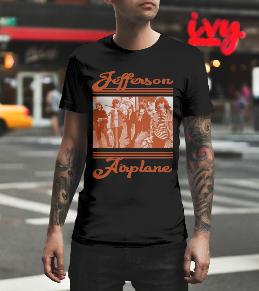 Jefferson Airplane Retro Band Photo T-Shirt