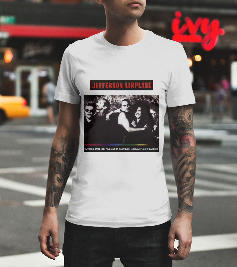 Jefferson Airplane Featuring Grace Slick Paul Kantner Marty Balin Jack Casady Jorma Kaukonen T-Shirt