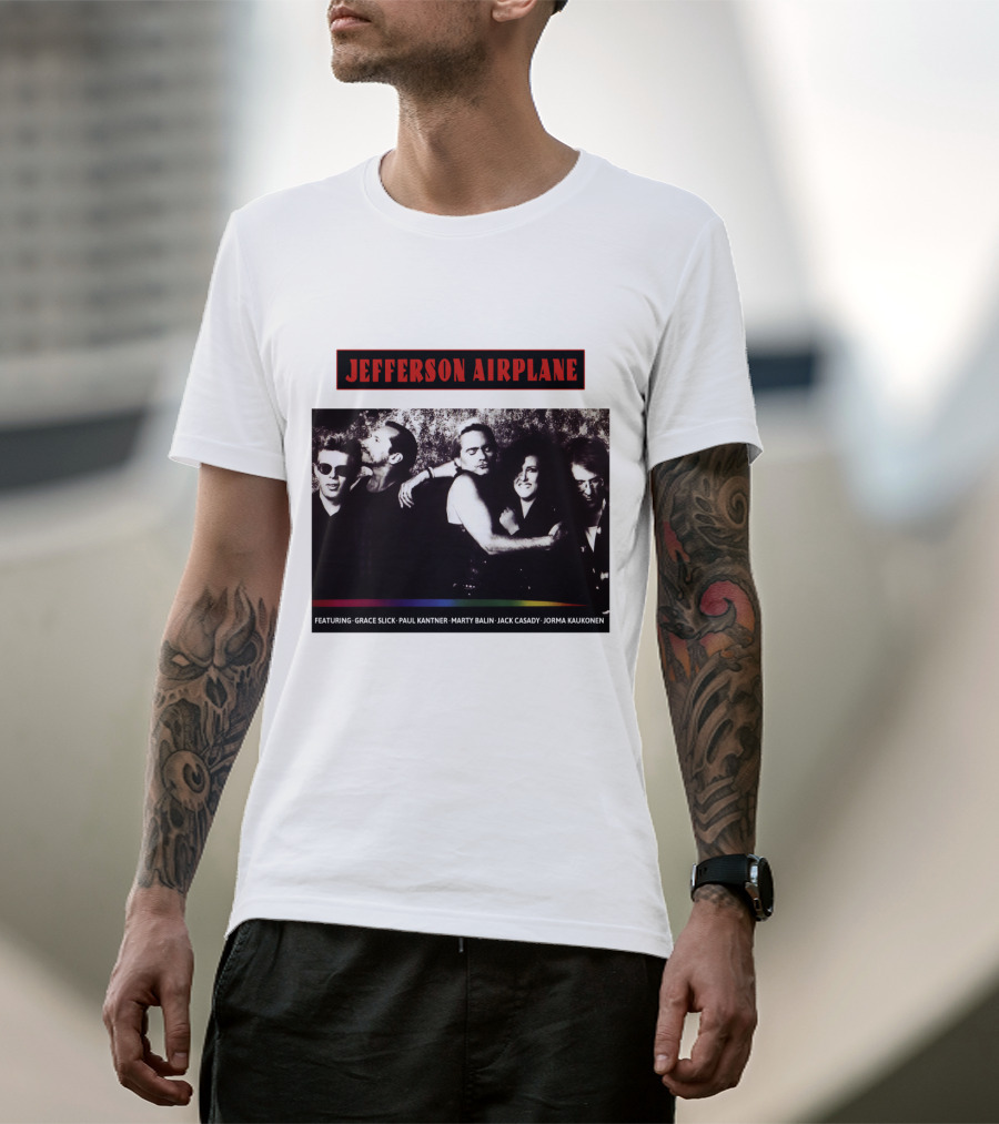 Jefferson Airplane Featuring Grace Slick Paul Kantner Marty Balin Jack Casady Jorma Kaukonen T-Shirt