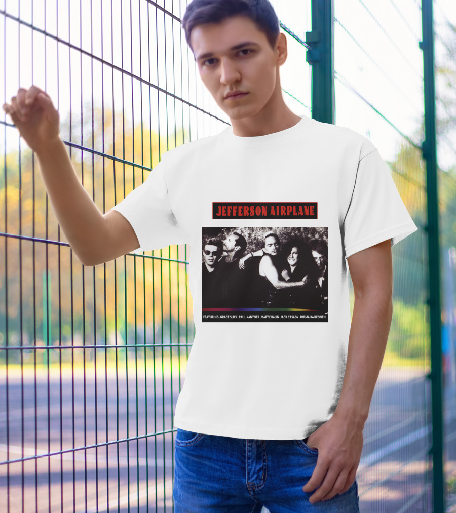 Jefferson Airplane Featuring Grace Slick Paul Kantner Marty Balin Jack Casady Jorma Kaukonen T-Shirt