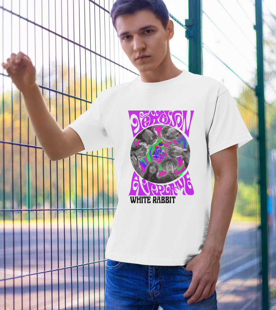 Jefferson Airplane White Rabbit Psychedelic Album Cover T-Shirt