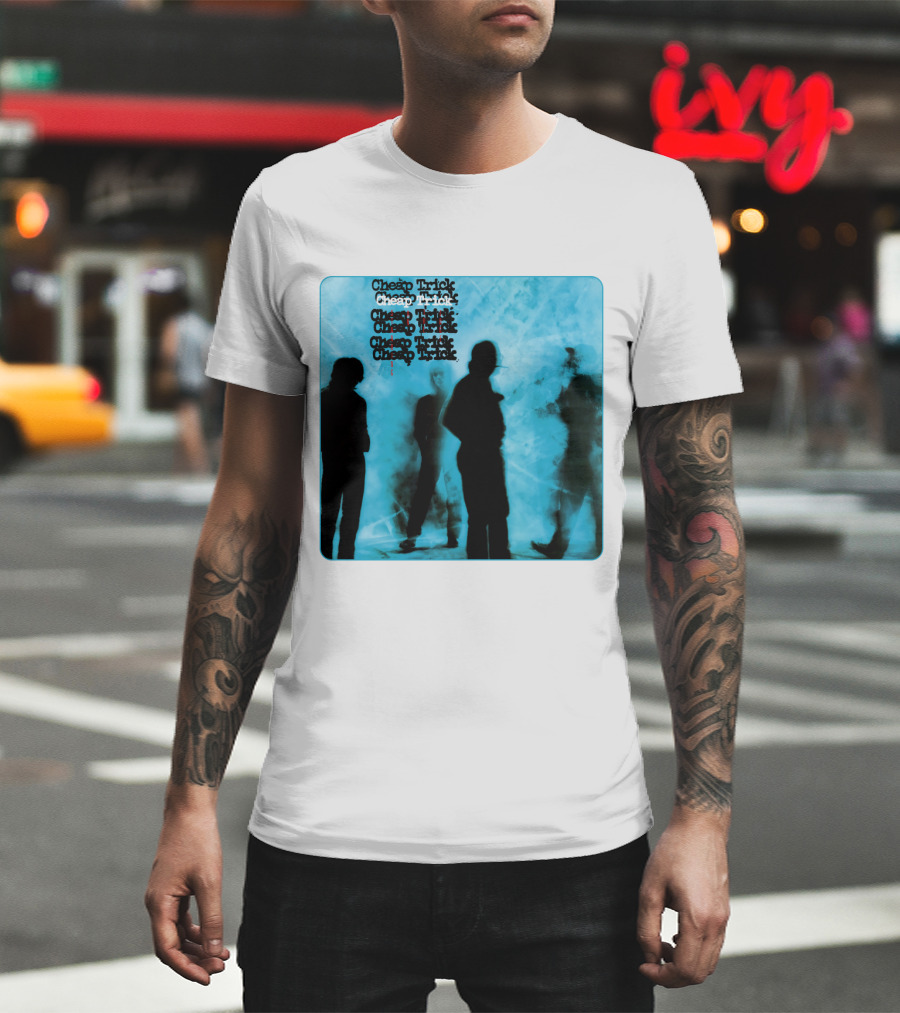 Cheap Trick Silhouettes Blue T-Shirt