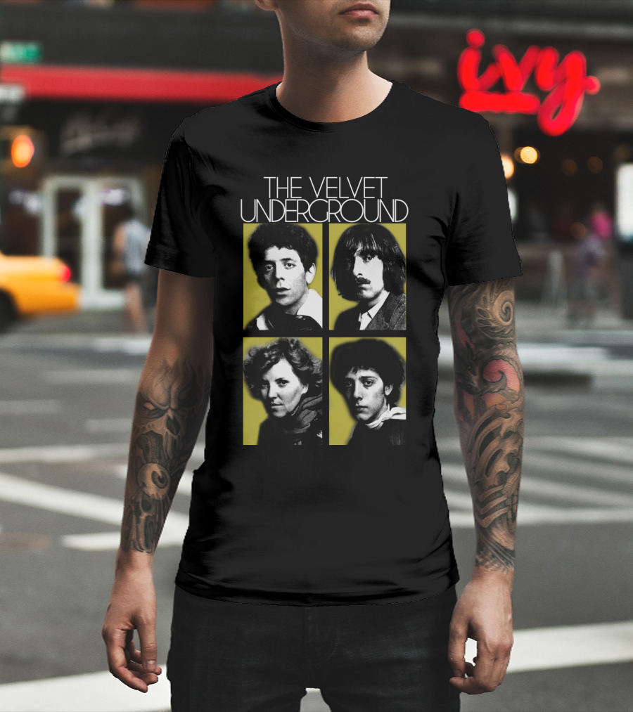 The Velvet Underground Portraits In Yellow Squares T-Shirt
