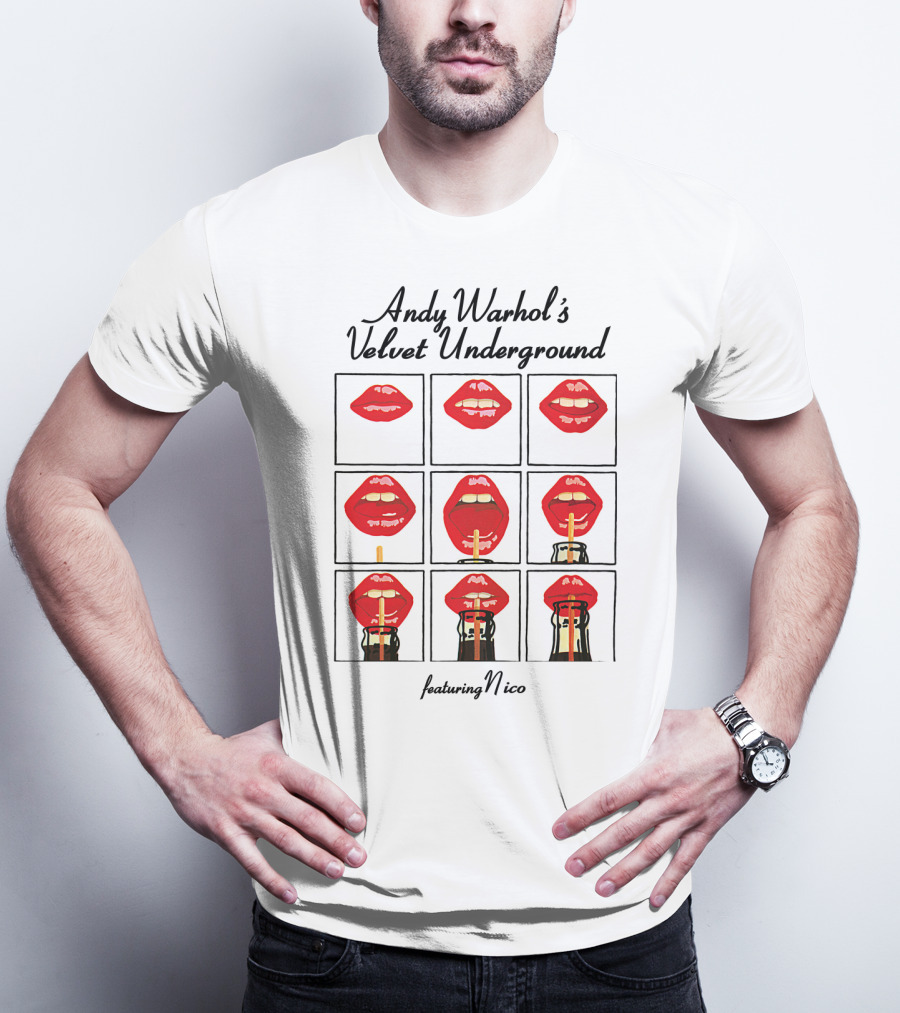 Andy Warhol's Velvet Underground Featuring Nico Lip Art Collage T-Shirt