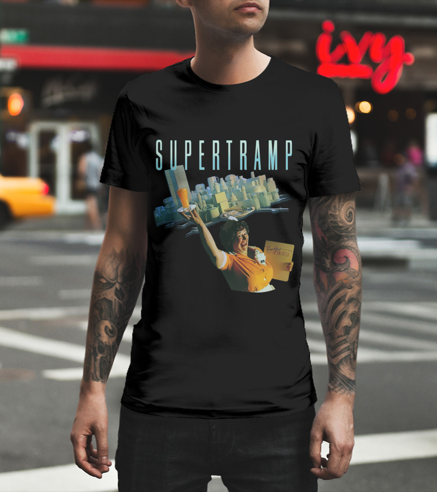Supertramp Breakfast In America Waitress Album Cover T-Shirt