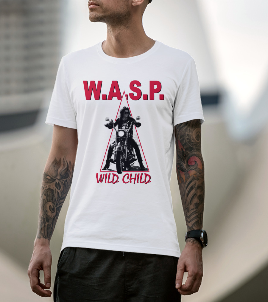 W.a.s.p. Wild Child Motorcycle Rider T-Shirt