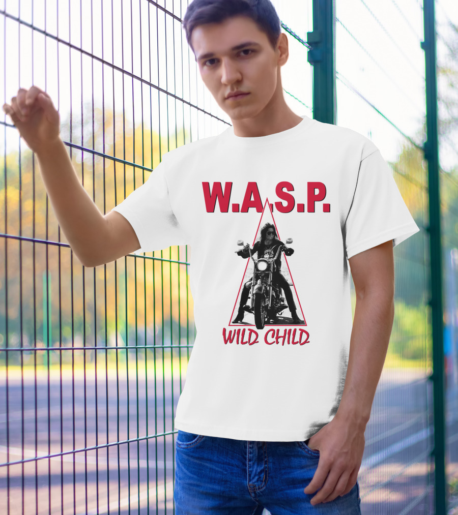 W.a.s.p. Wild Child Motorcycle Rider T-Shirt
