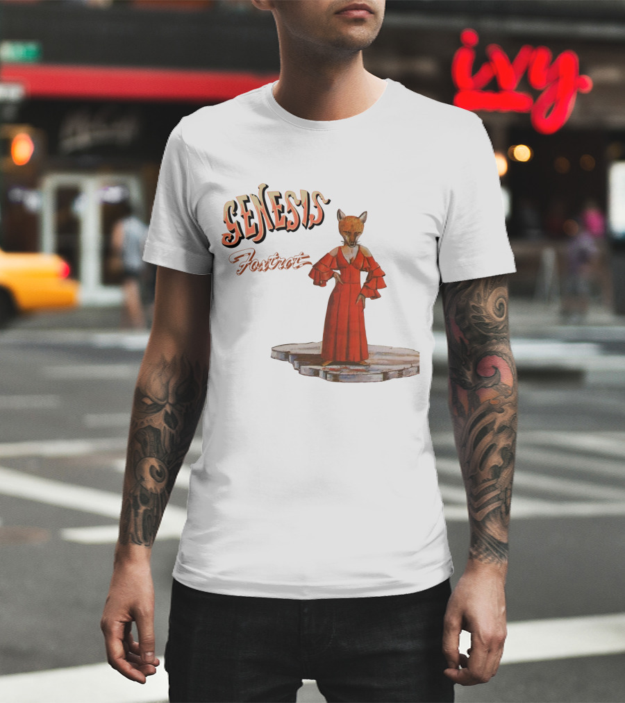 Genesis Foxtrot Fox In Red Dress On Stage T-Shirt