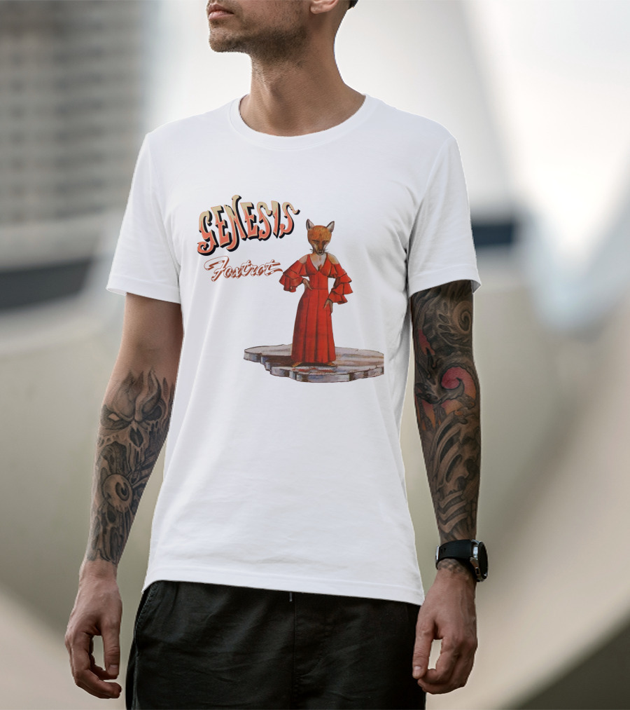 Genesis Foxtrot Fox In Red Dress On Stage T-Shirt
