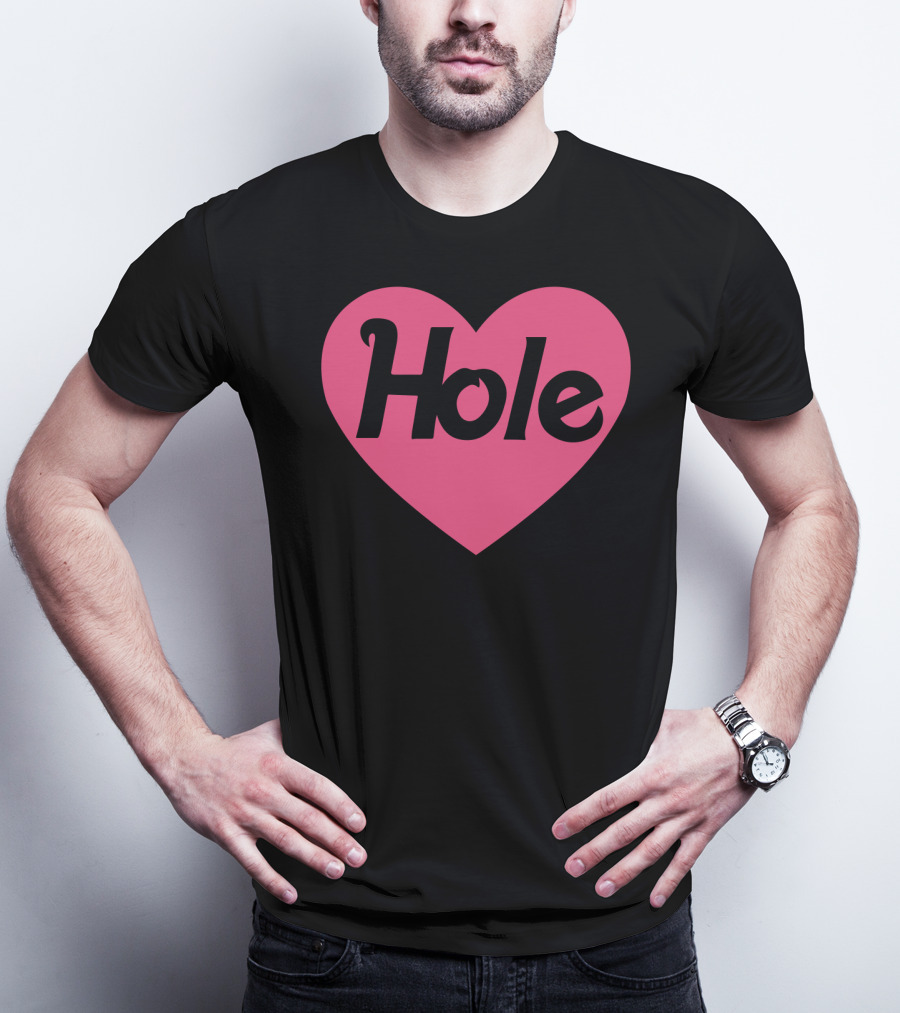 Hole Heart Logo Pink T-Shirt