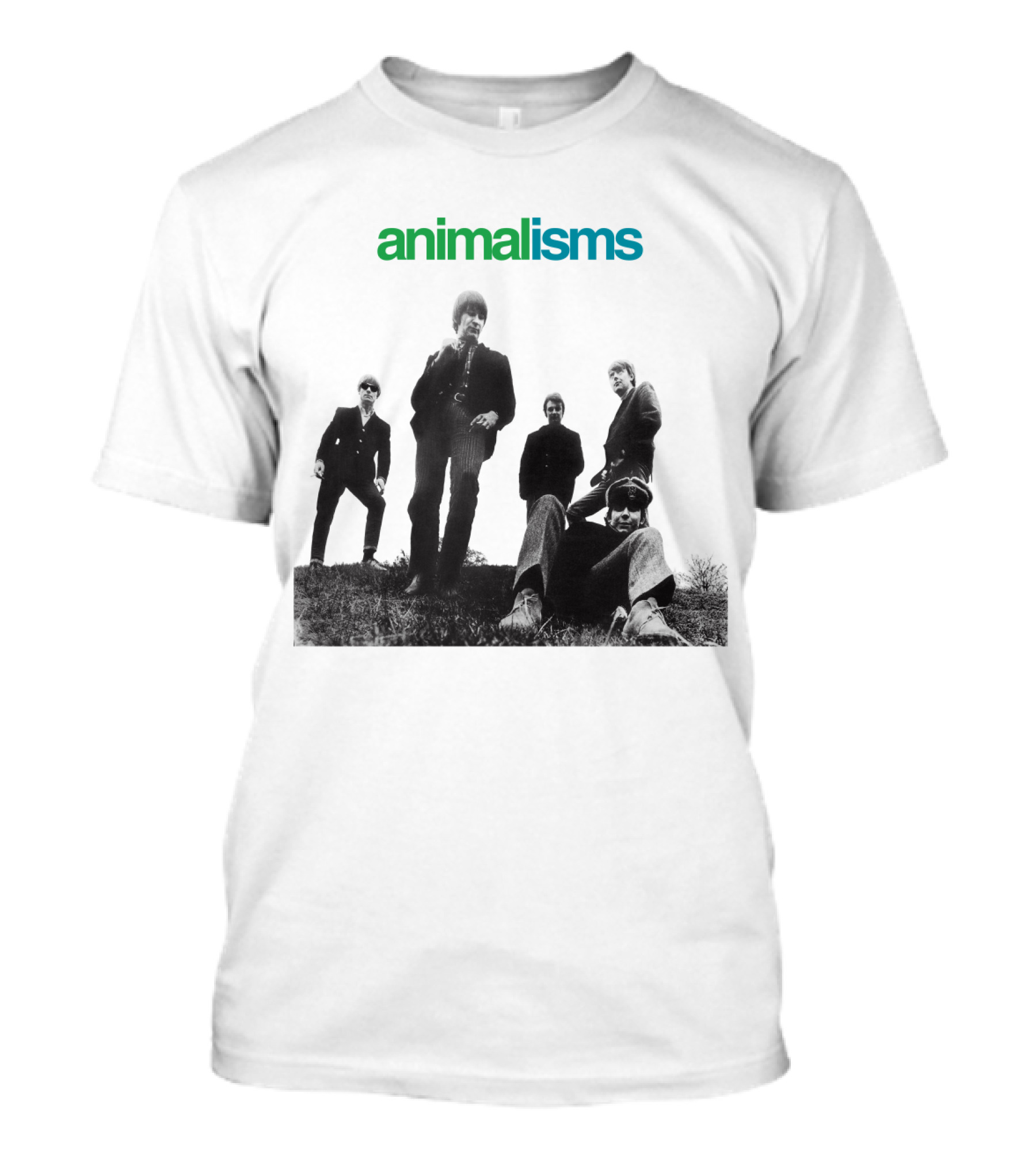 Animalisms Album 1966 Black And White Band Members T-Shirt