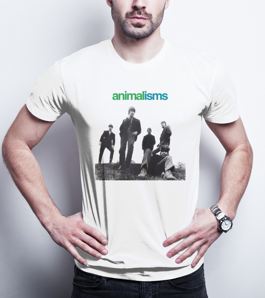 Animalisms Album 1966 Black And White Band Members T-Shirt