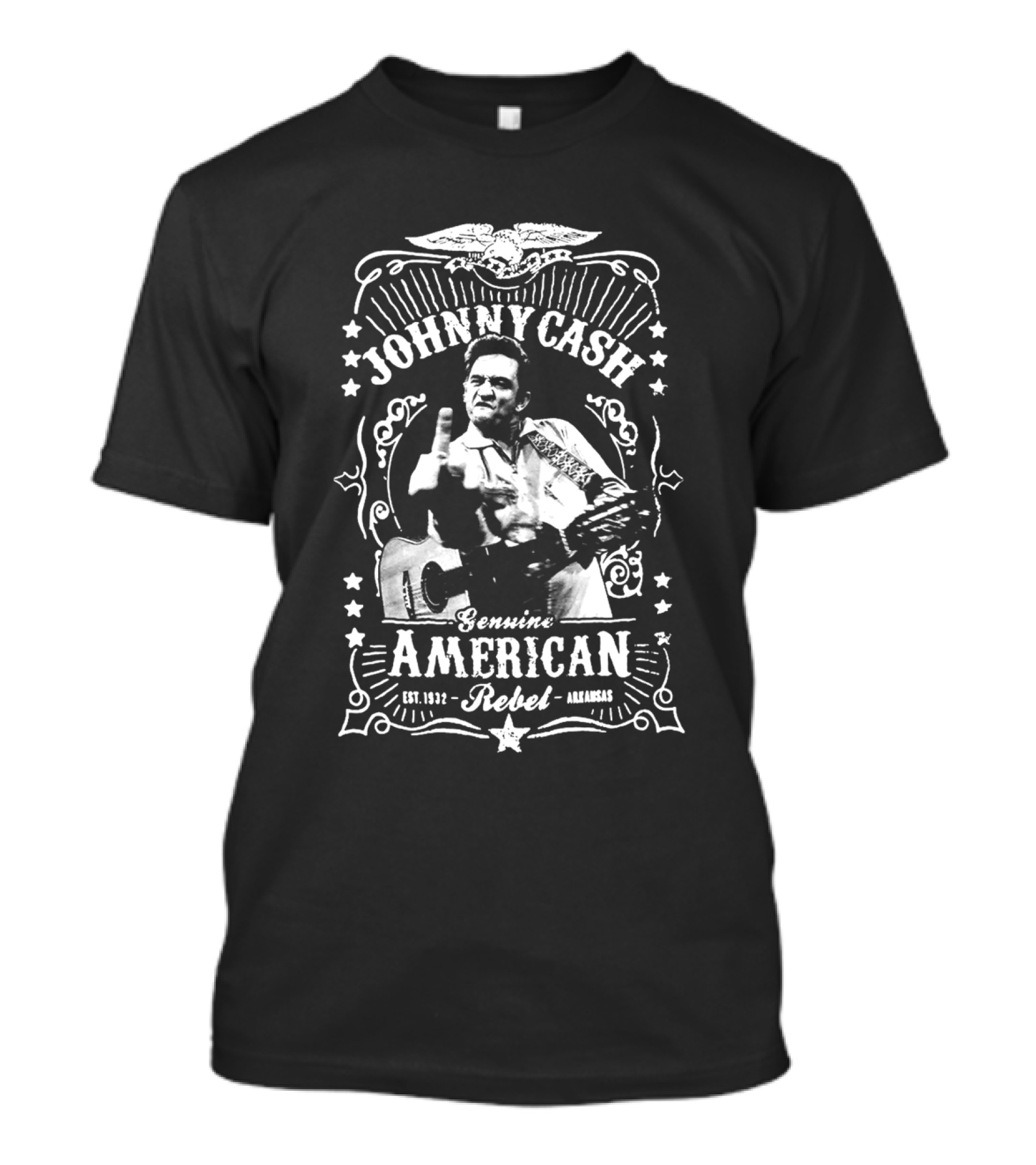Johnny Cash Genuine American Rebel Est. 1932 Arkansas T-Shirt