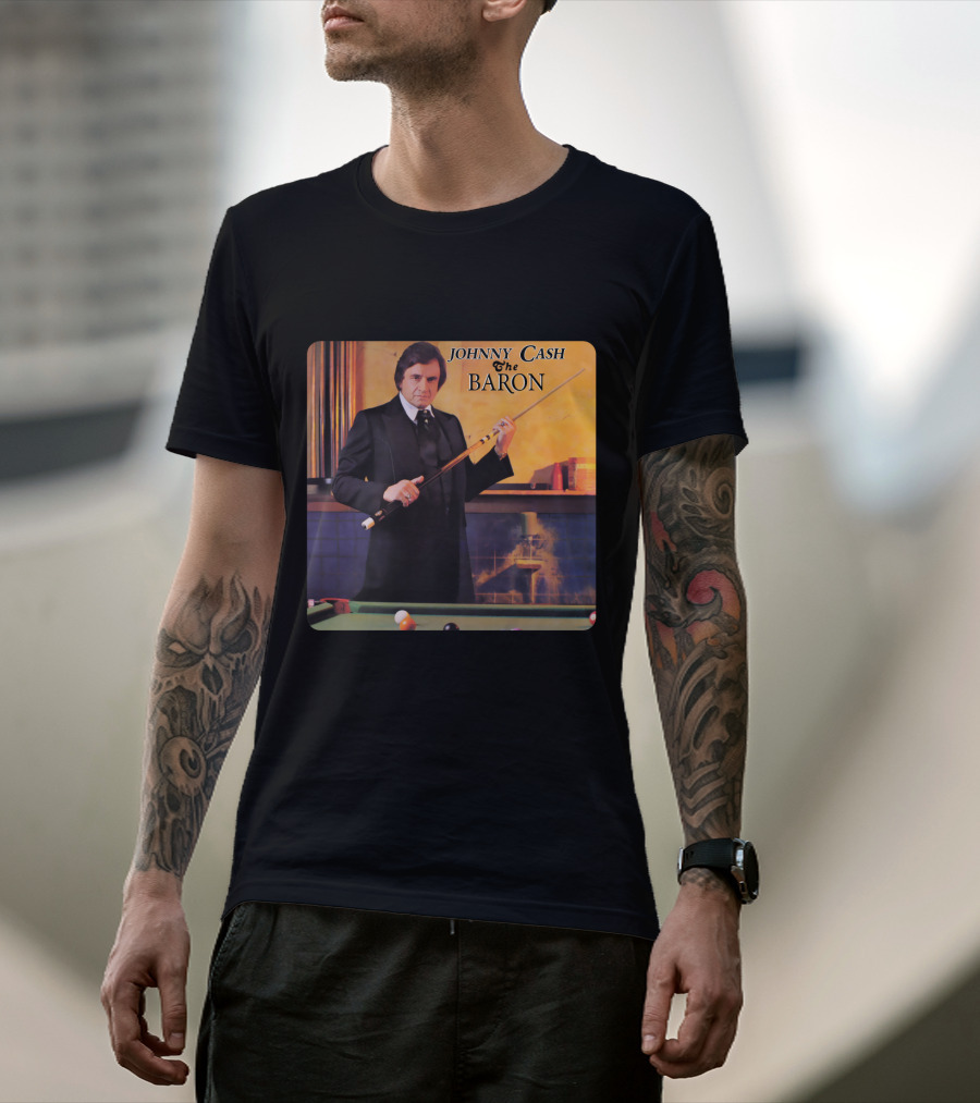 Johnny Cash The Baron Billiards Album Cover T-Shirt