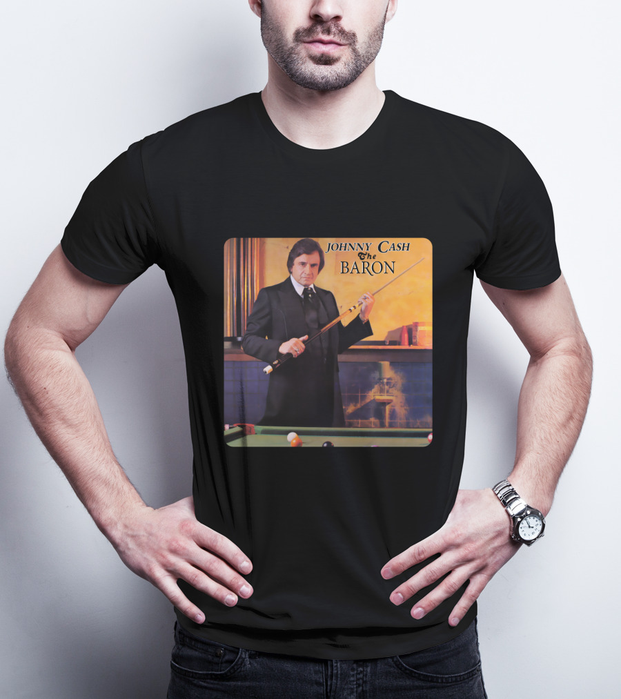 Johnny Cash The Baron Billiards Album Cover T-Shirt