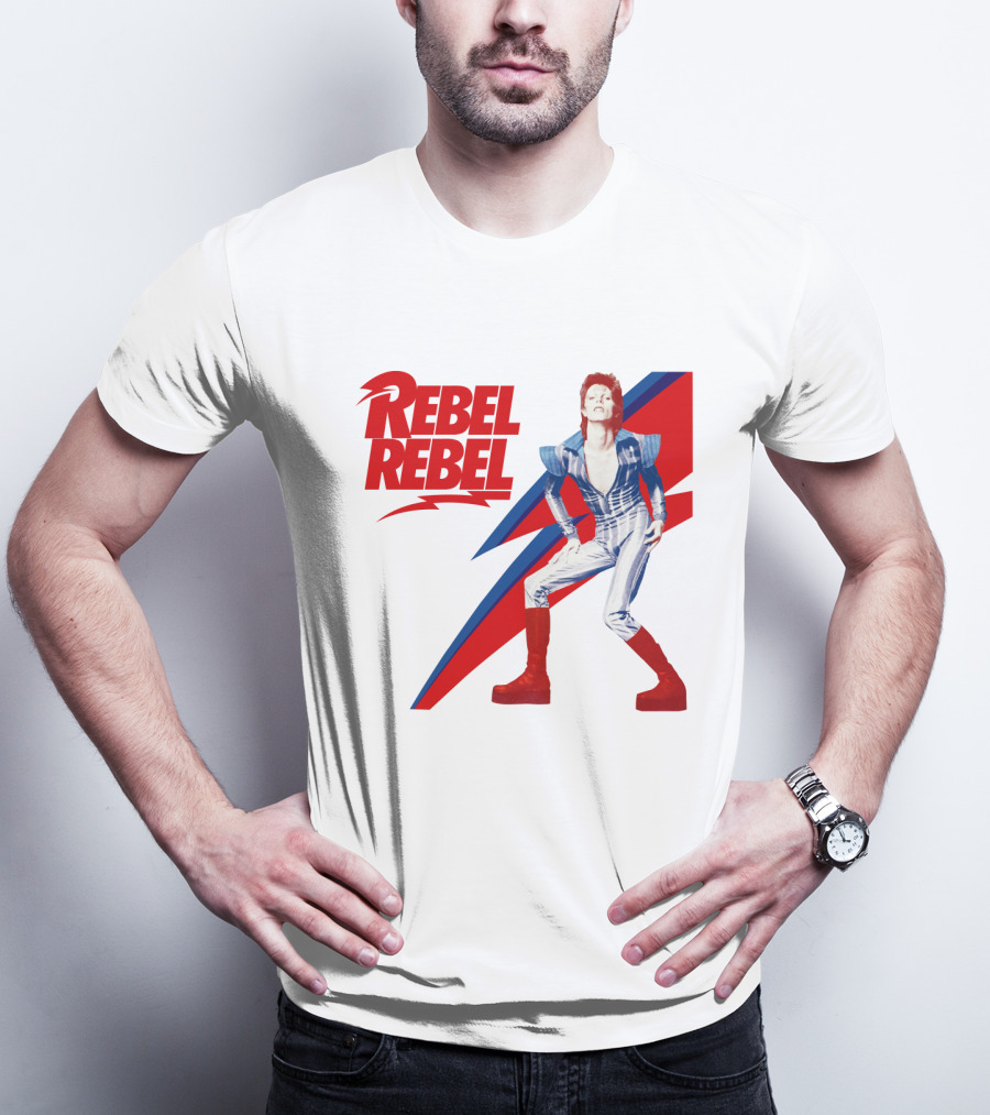 Rebel Rebel Iconic Lightning Bold Style T-Shirt