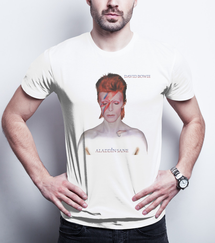 David Bowie Aladdin Sane Iconic Album Cover T-Shirt