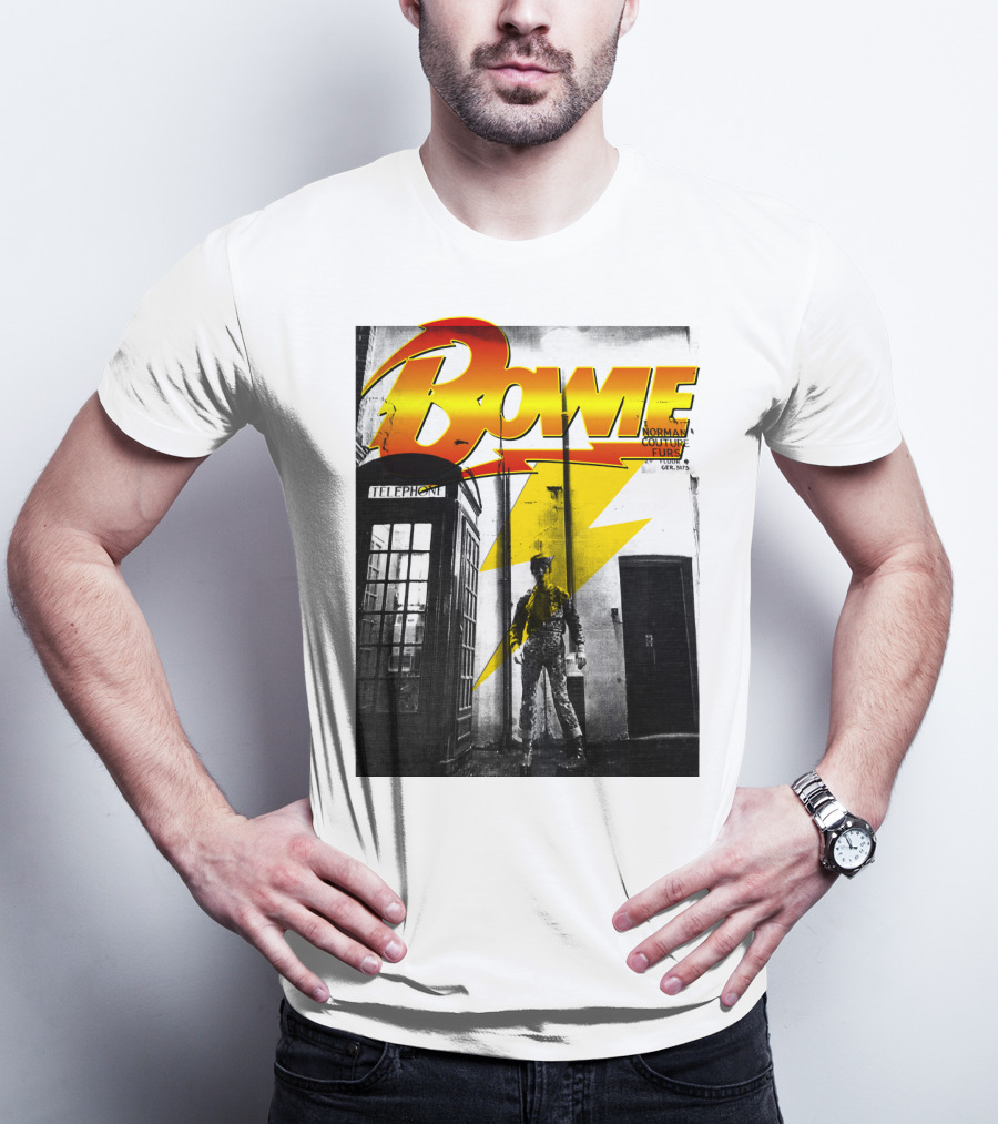 Bowie Norman Couture Furs Telephone Box Lightning Bolt T-Shirt