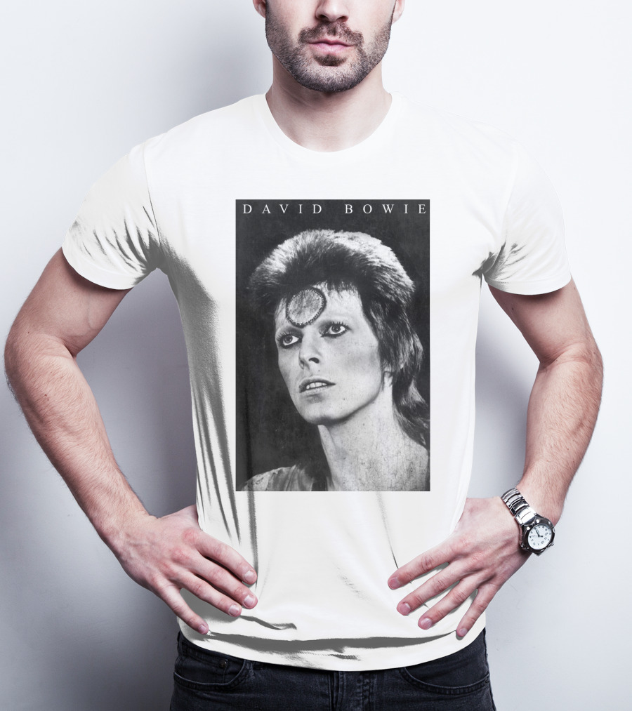 David Bowie Ziggy Stardust Black And White T-Shirt