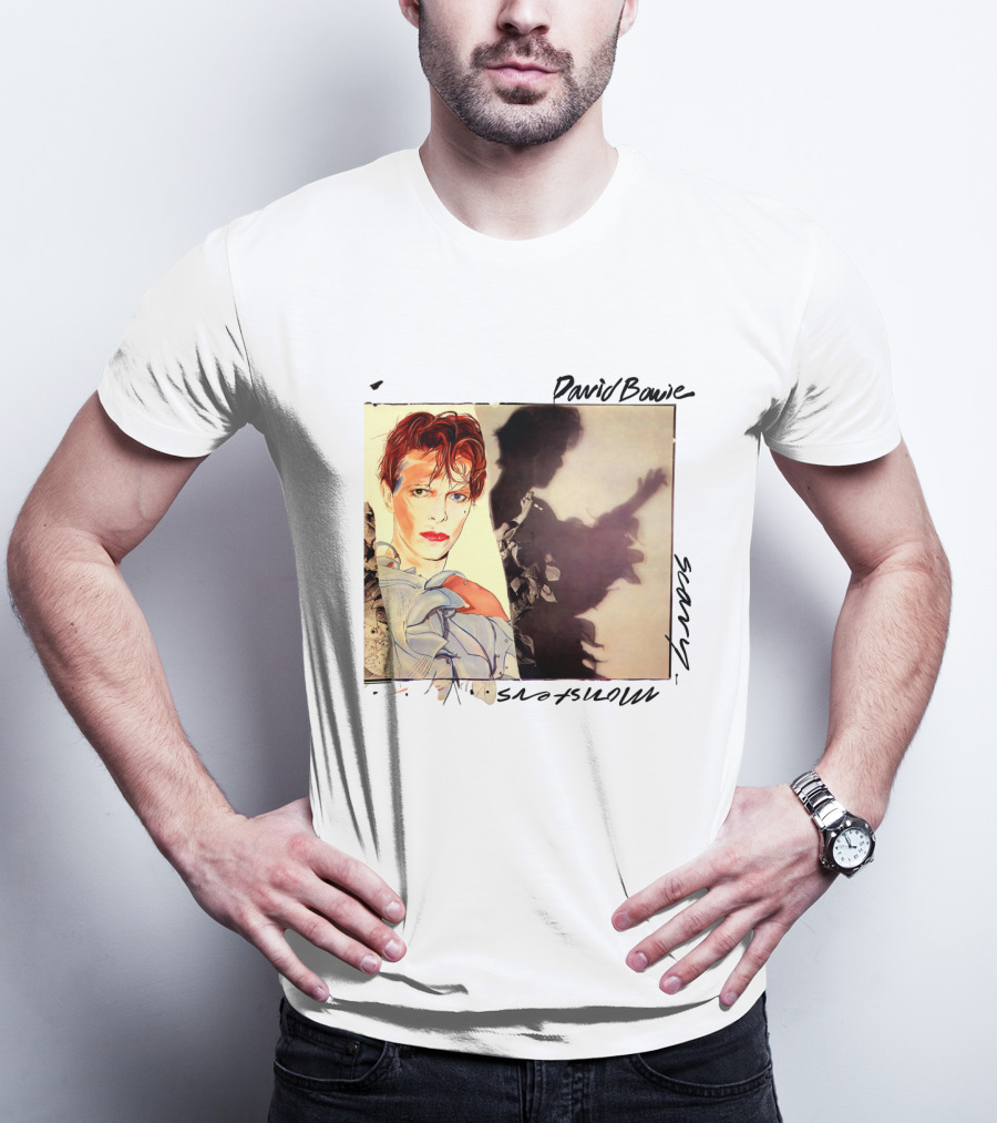 David Bowie Scary Monsters Album Cover Art T-Shirt