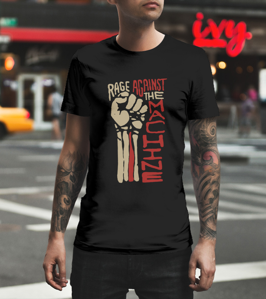 Rage Against The Machine Fist Skeleton T-Shirt