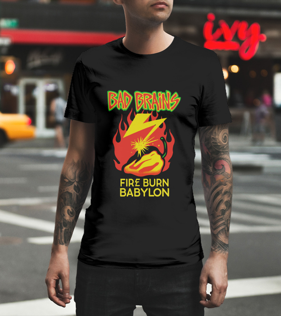 Bad Brains Fire Burn Babylon T-Shirt