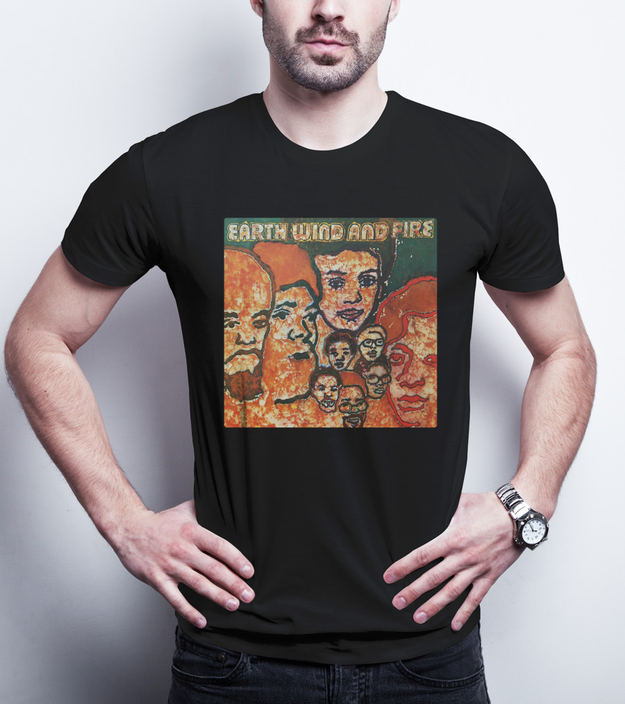 Earth Wind And Fire Album Cover Art Faces T-Shirt