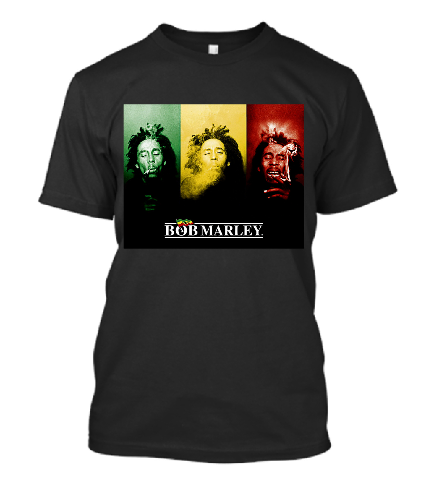 Bob Marley Rasta Tricolor Smoke T-Shirt